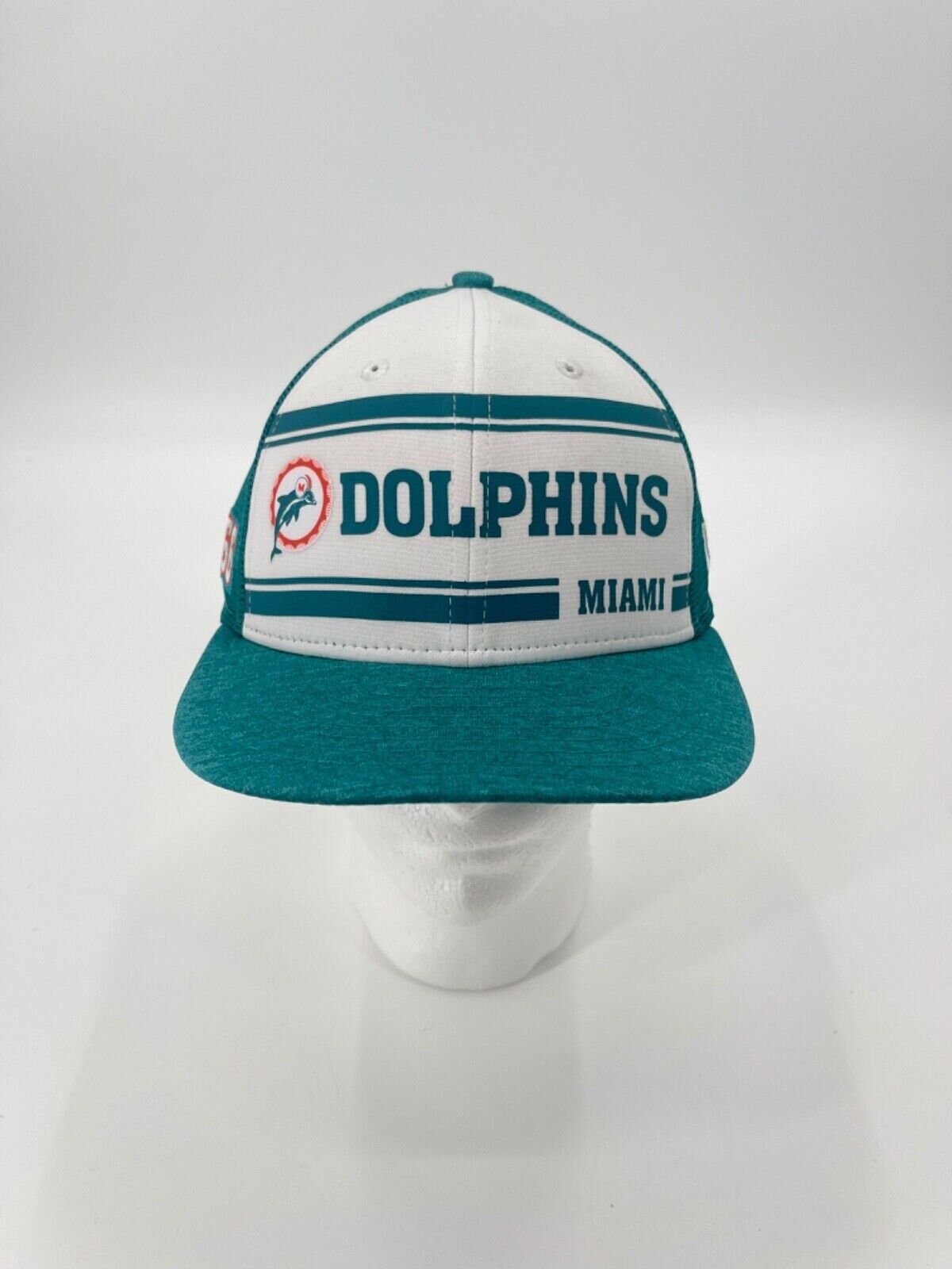 MIAMI DOLPHINS THROWBACK LOGO AQUA MESH BACK&FLAT BRIM BRAND NEW ...
