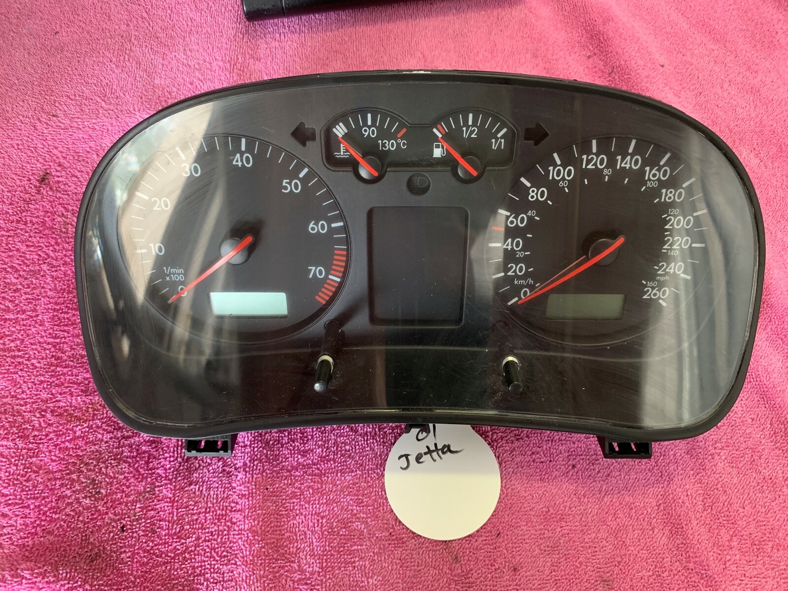 OEM Volkswagen Jetta Sedan Speedometer Head Cluster KPH 1J0920805J | eBay