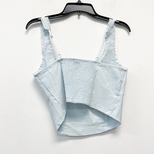 Wild Fable Women's Bow Lace Trim Corset Tank Top Blue Size Medium | eBay