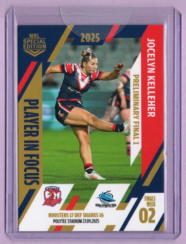 2025 NRLW PLAYER IN FOCUS CARD - IF PFW1 Jocelyn KELLEHER [SYDNEY ...