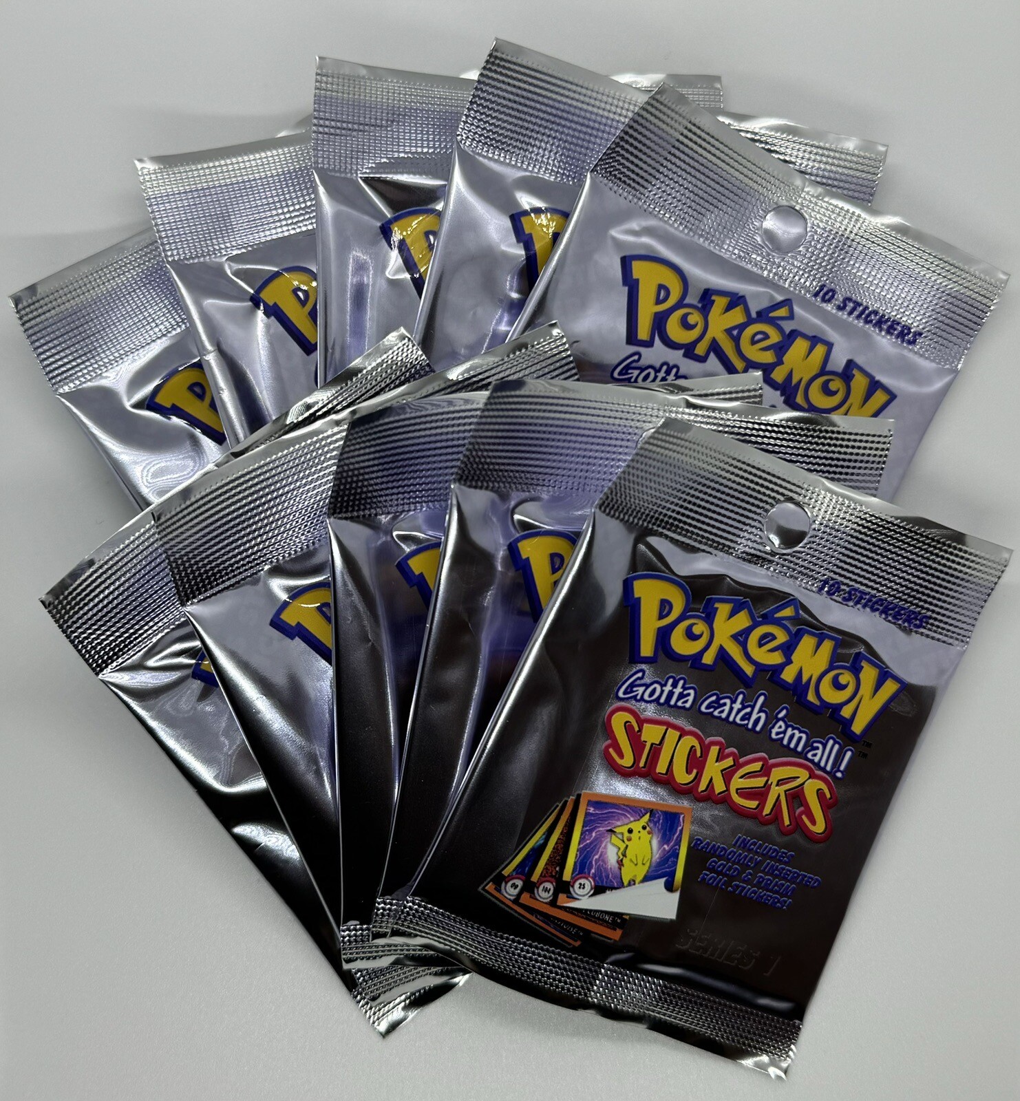 1999 Pokemon Artbox Stickers Series 1 Factory Sealed Booster Packs 1, 3 ...