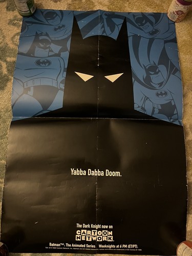24" X 36" 1998 Batman Animated Series Cartoon Network Promo Poster ...