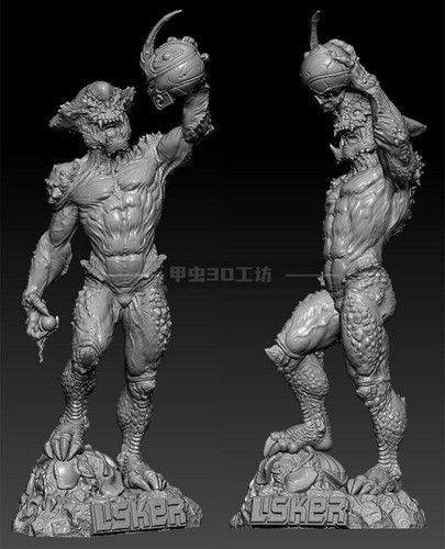 Anime Lisker 1/10 Figure Unpainted GK Model 3D Print Unassembled Resin ...