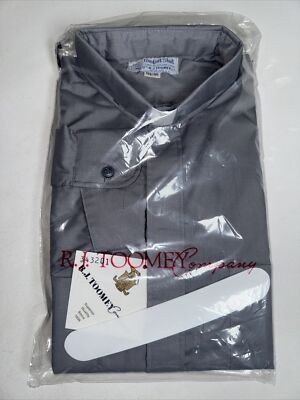 RJ Toomey Comfort Clerical Neckband Shirt Gray 15.5 35 NEW Clergy Shirt ...