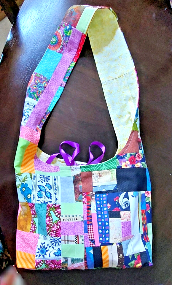 Patchwork Hobo Crossbody Handbag - Crazy Quilt Patchwork Sling Handmade ...