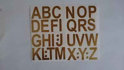 25mm (1 inch ) GOLD Sticky Vinyl Letters Stickers Self-Adhesive Plastic ...