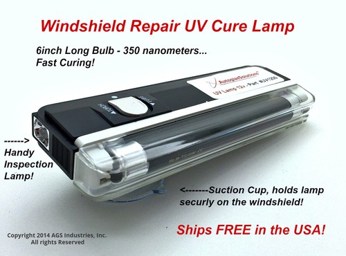 Black Light Curing Lamp for UV Resin Auto Glass Windshield Crack Chip ...