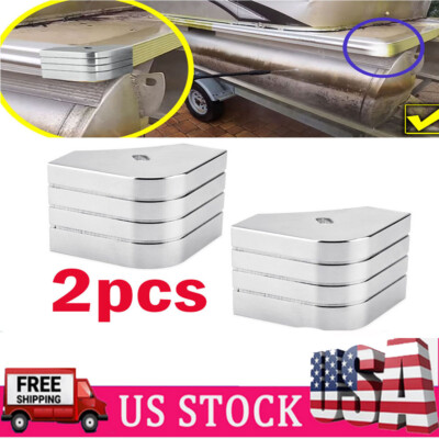 Aluminum Boat Deck Corners, Pack of 2 Pontoon Corner Caps for 90 ...