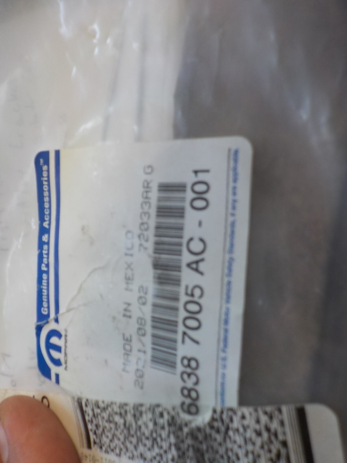 Multi-Purpose Jumper-Laramie, VIN: J Mopar 68387005AC | eBay