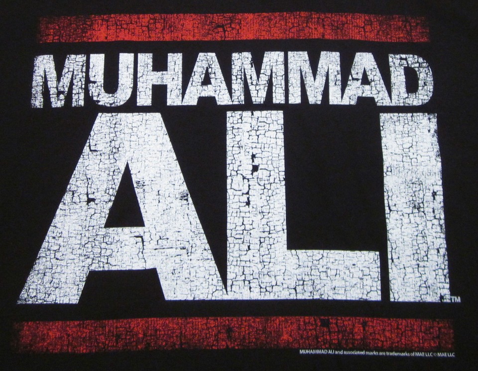 Muhammad Ali T-shirt Distressed Run DMC Boxing RUN ALI Rap Mens Tee ...