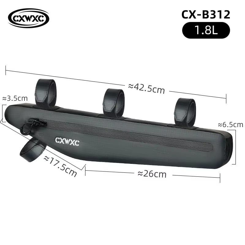 1.8L/3L/4L Fully Waterproof Bicycle Triangle Bag Bike Frame Front Tube ...