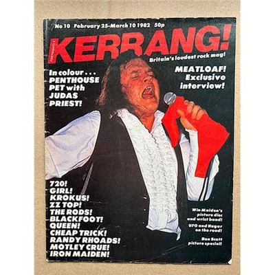 MEAT LOAF KERRANG NO.10 MAGAZINE FEBRUARY 1982 - MEAT LOAF COVER ...