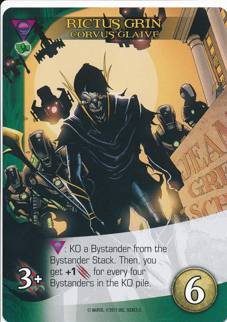 CORVUS GLAIVE Upper Deck Marvel Legendary RICTUS GRIN | eBay