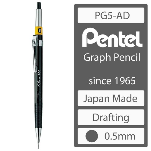 PENTEL GRAPH PENCIL 0.5mm True Classic Drafting Mechanical Pencil Made ...