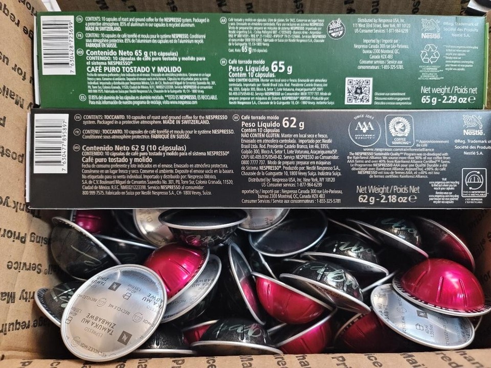 Nespresso VERTUO TOCCANTO 70 & TAMUKA MU ZIMBABWE 70 Total 140 Capsules ...