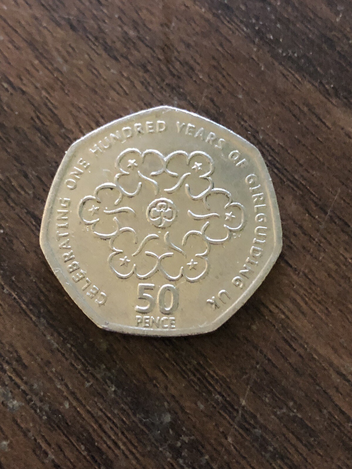 2010 Girl Guides Celebrating 100 Years of Girlguiding UK 50p Fifty Coin ...