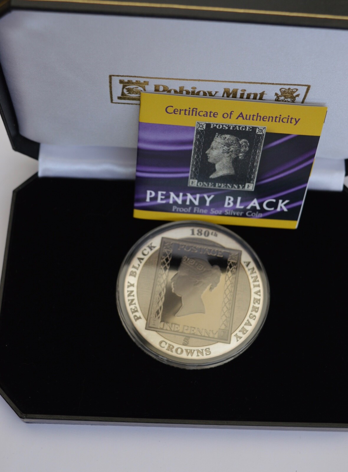 Penny Black 180th Anniversary 2020 Gibraltar Silver Proof 5oz 65mm Coin ...