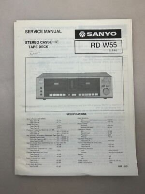 Sanyo RD W55 Original Service Manual Free Shipping | eBay