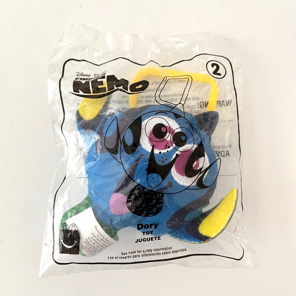 Disney Finding Nemo Dory Keychain Bags Clip-on Plush McDonald HappyMeal ...