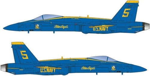 New PLATZ FC-23 1/144 U.S Navy F/A-18C Hornet Blue Angels 2 kits from ...