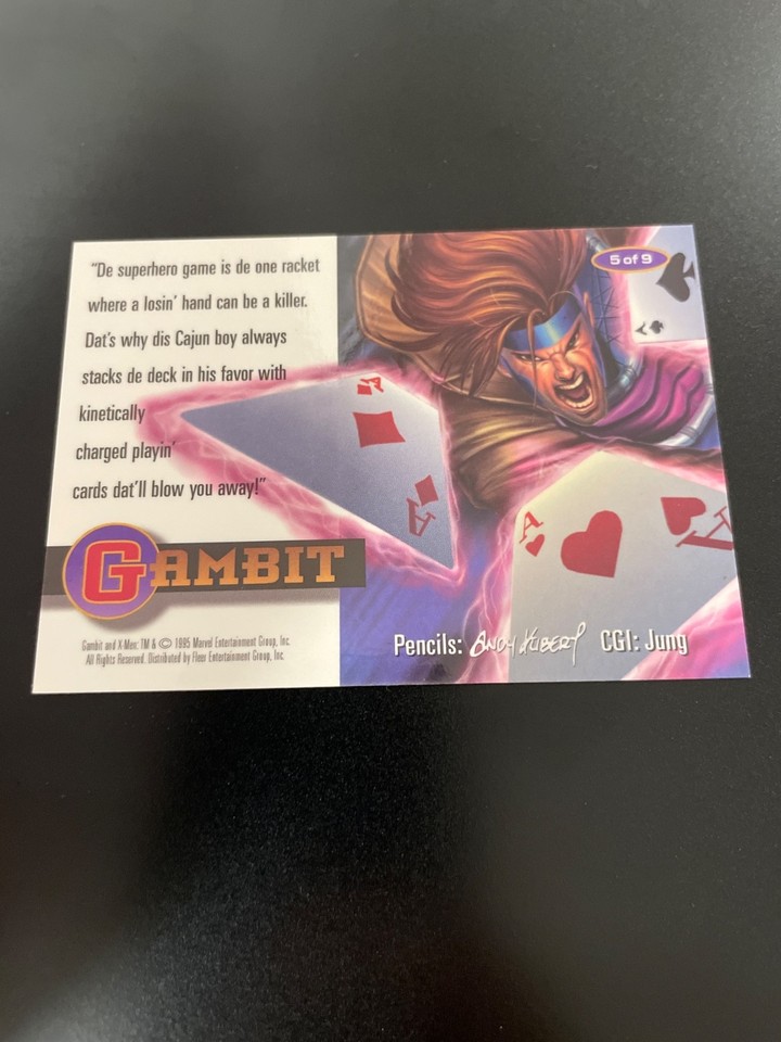 Fleer Ultra X-Men Gambit Lethal Weapon 5 Of 9 1995 Card | eBay