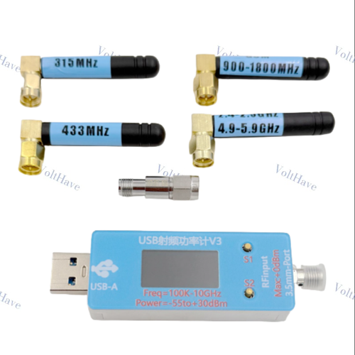 USB Radio Frequency Power Meter 100K - 10GHz -55 To +30dBm EMI EMC Fast ...