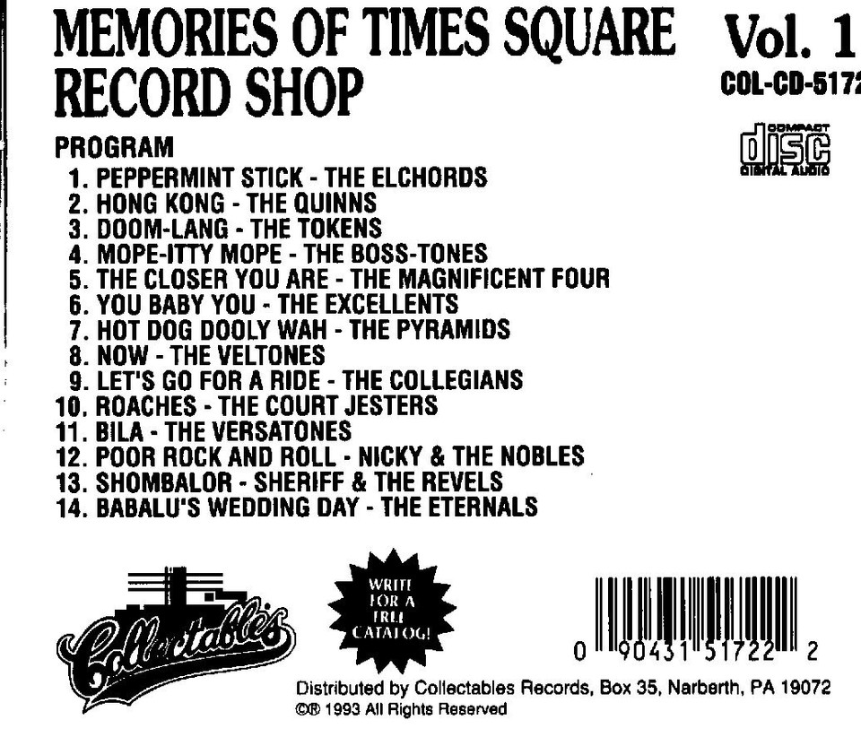 VARIOUS ARTISTS, Times Square Records, Vol.1,, audioCD 90431517222 | eBay