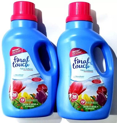 (2) Final Touch Spring Fresh Fabric Conditioner Liquid Softener 72 oz ...