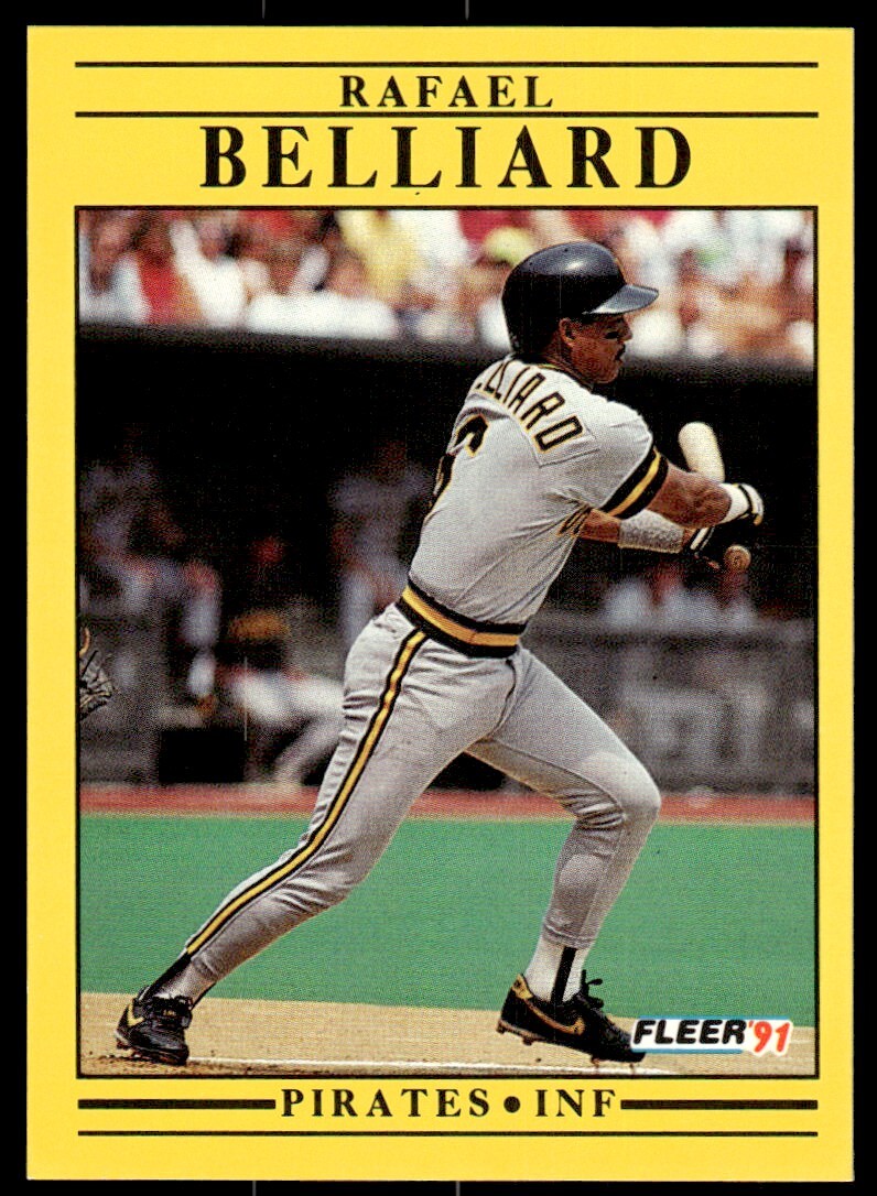 1991 Fleer Baseball Card Rafael Belliard Pittsburgh Pirates #32 | eBay