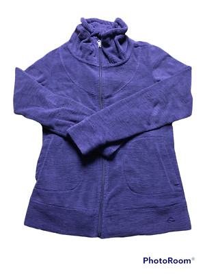 alpine design womens purple lone sleeve full zip fleece jacket size ...