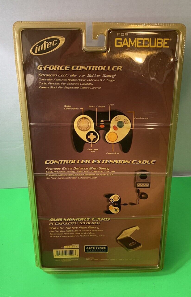 Nintendo Gamecube intec Starter Kit G Force Controller Factory Sealed ...