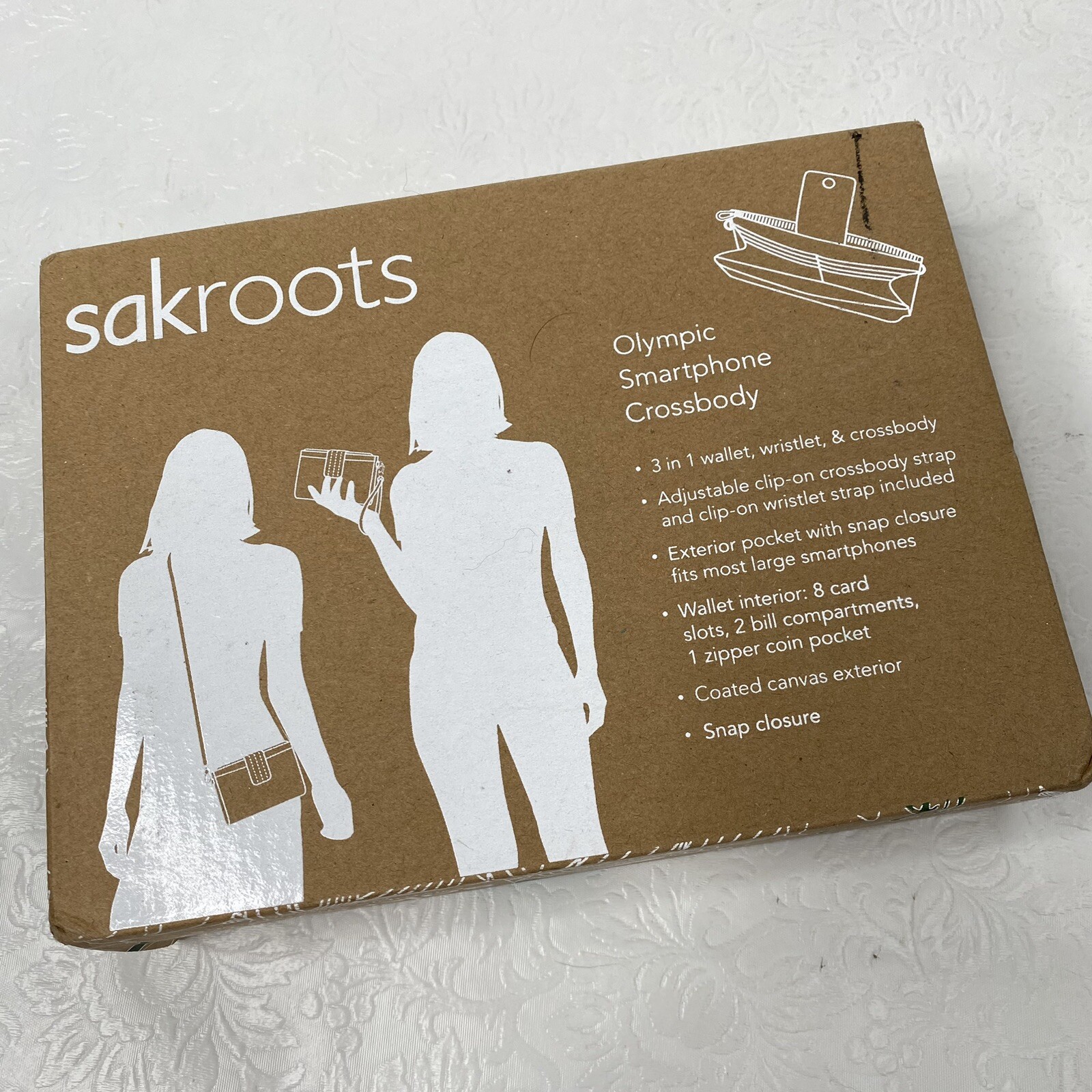 Sakroots Gray Olympic Smartphone Crossbody Purse Wristlet Wallet Art ...