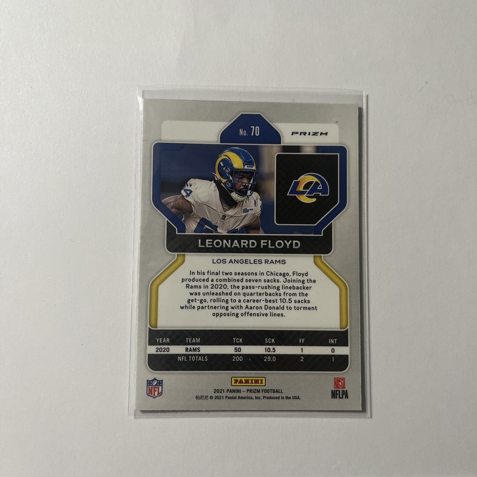 2021 Panini Prizm Prizms Red White and Blue #70 Leonard Floyd- Los ...