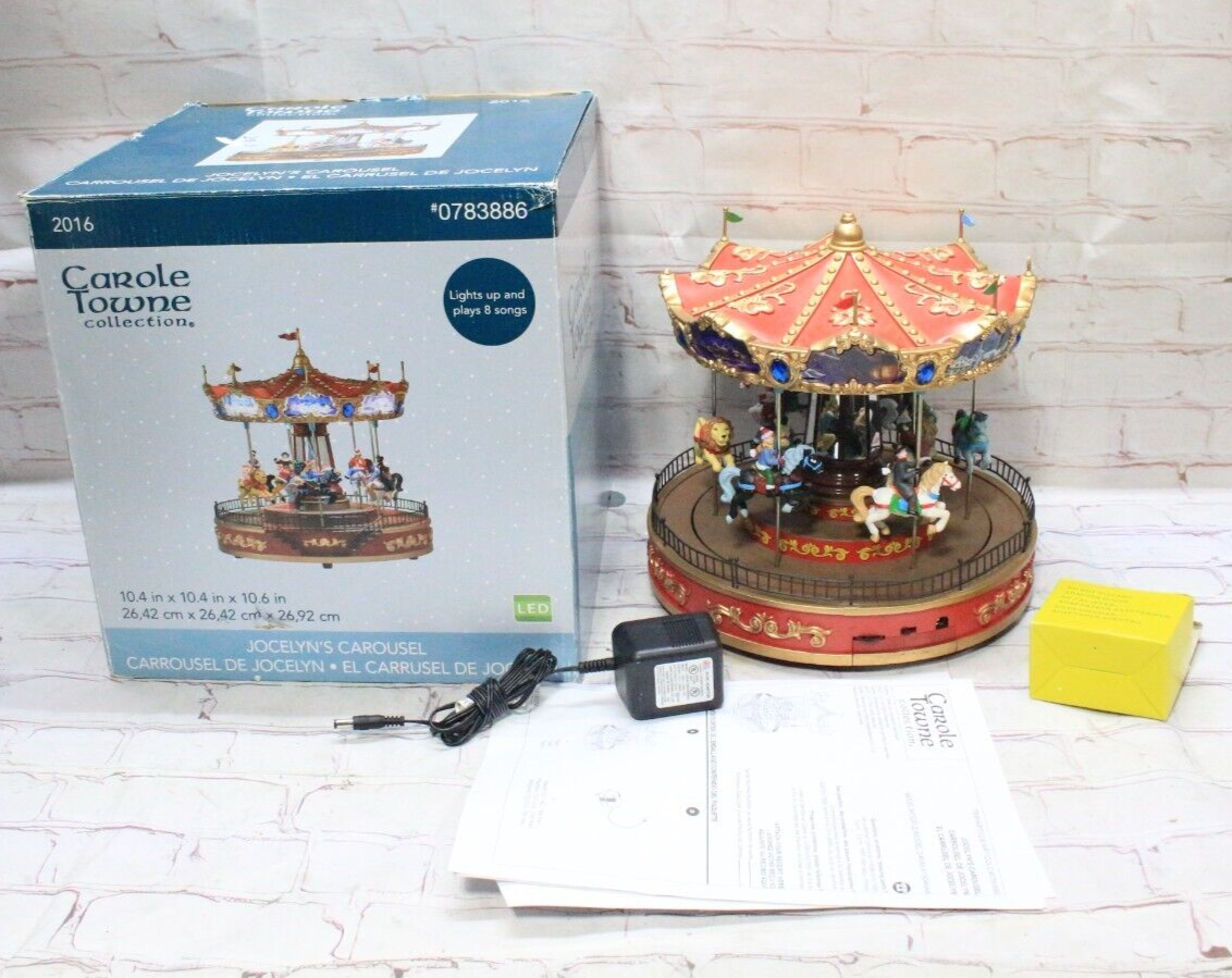 CAROLE TOWNE COLLECTION Carousel Christmas Village Animated 2016 | eBay