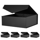 1/2/5 Large Gift Boxes 14x9.5x4.5 Inches, Black Gift Boxes with ...