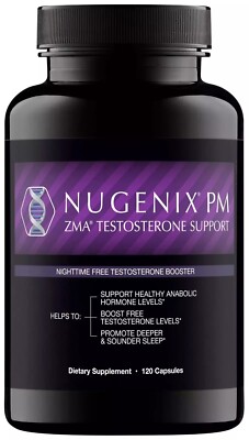 NUGENIX PM ZMA - Nighttime Testosterone Booster / Sleep Support 120 Ct ...