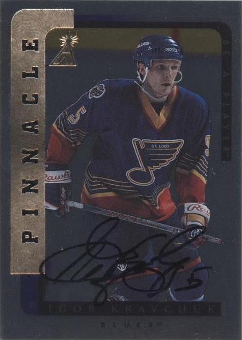 1996-97 Pinnacle Be A Player - Igor Kravchuk #3 Silver Autographs (AU ...