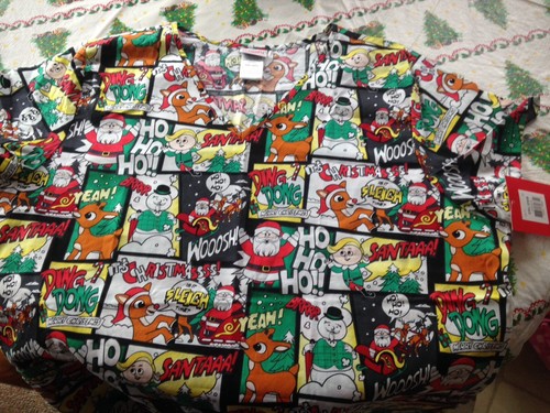 Rudolph the Red Nosed Reindeer Misfits Short Sleeve Scrub Top Shirt 2XL ...