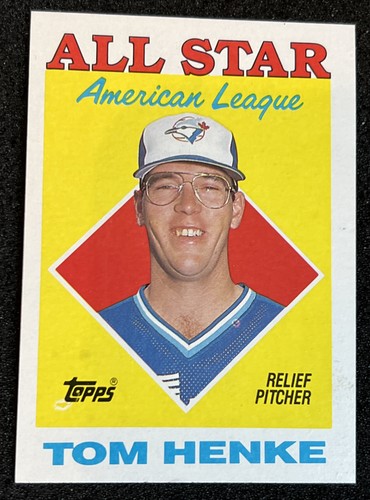 1988 Topps Tom Henke Toronto Blue Jays AS AL Saves Leaders #396 DS ...