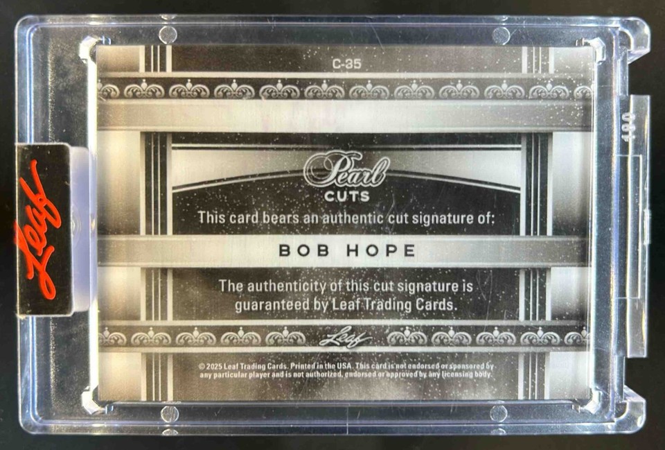 2025 Leaf Pearl Bob Hope Gold Spectrum Cut Auto Autograph #2/5 | eBay