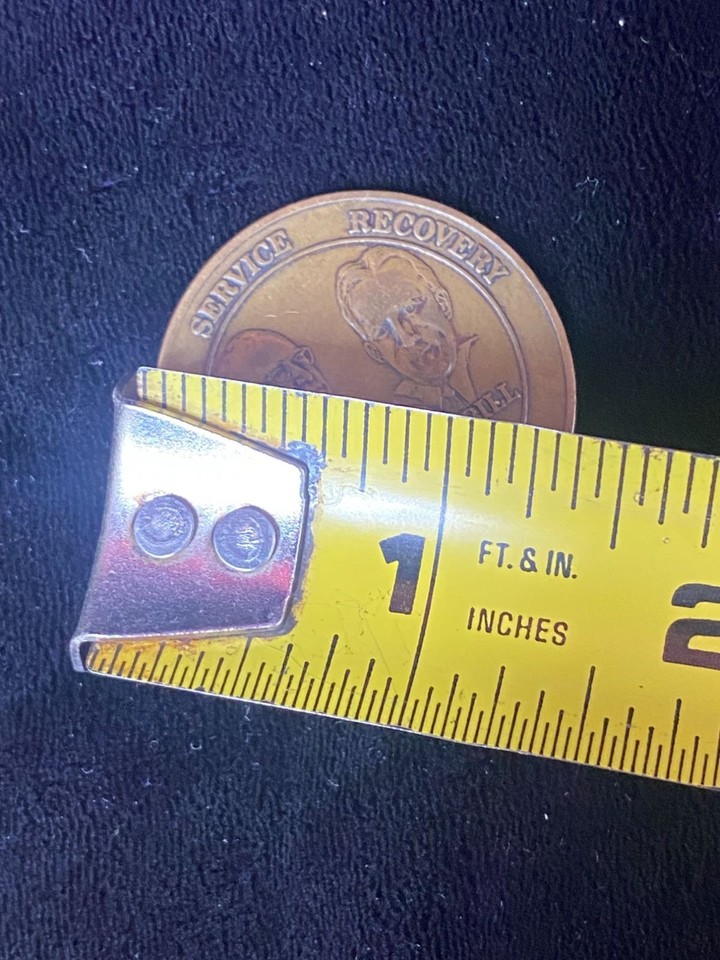 Bronze AA Sobriety Chip Coin w/Dr Bob & Bill W. Unity Service Recovery ...
