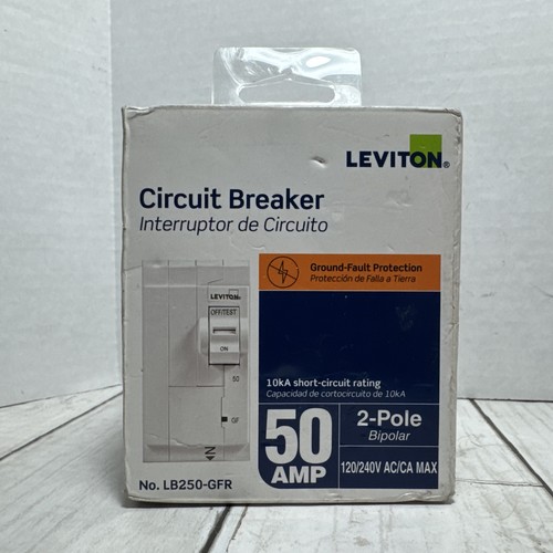 Circuit Breaker 50 Amp Levitron 2 Pole LB250-GFR 78477004999| eBay