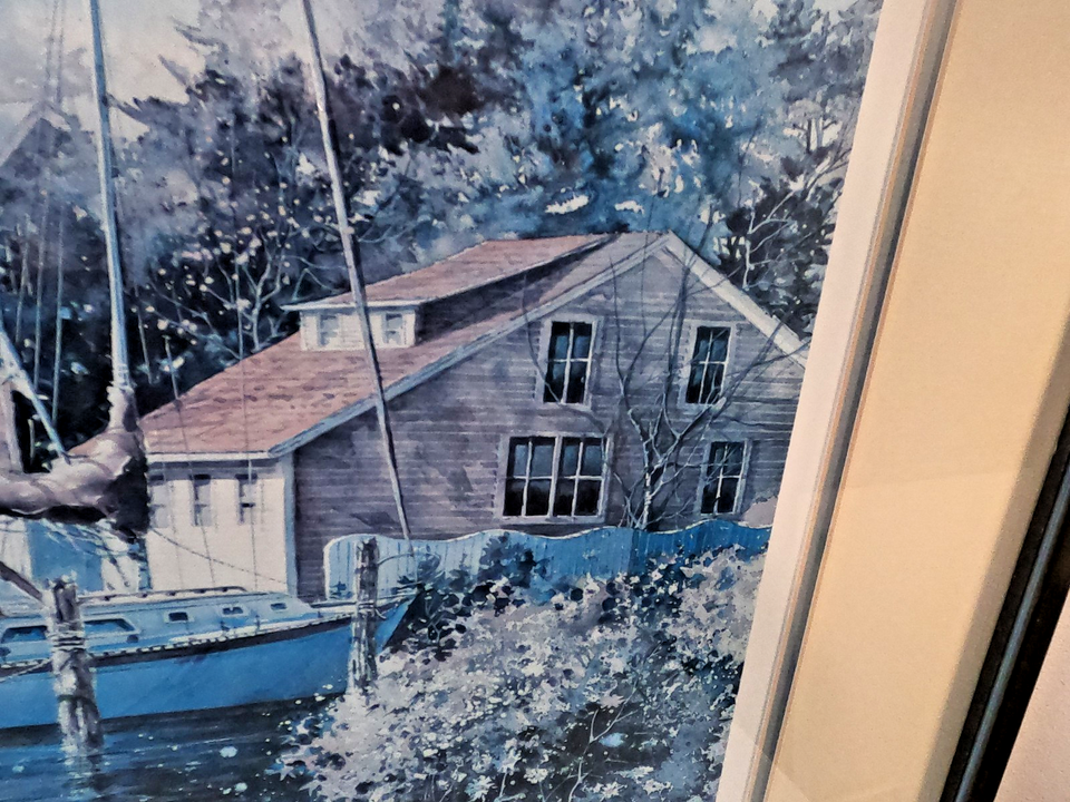 Rick Burger "Harbor Bay " Print, Signed and Numbered 17/550, framed at ...
