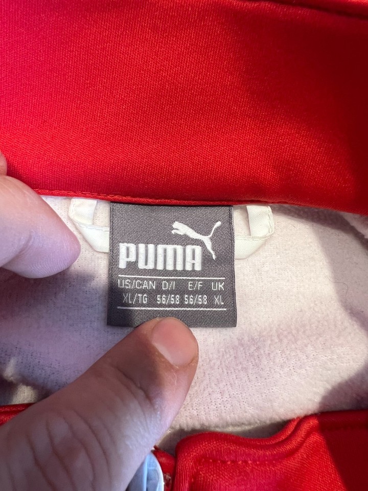 Puma Scuderia Ferrari Track Jacket Mens X-Large Red Full Zip Racing ...