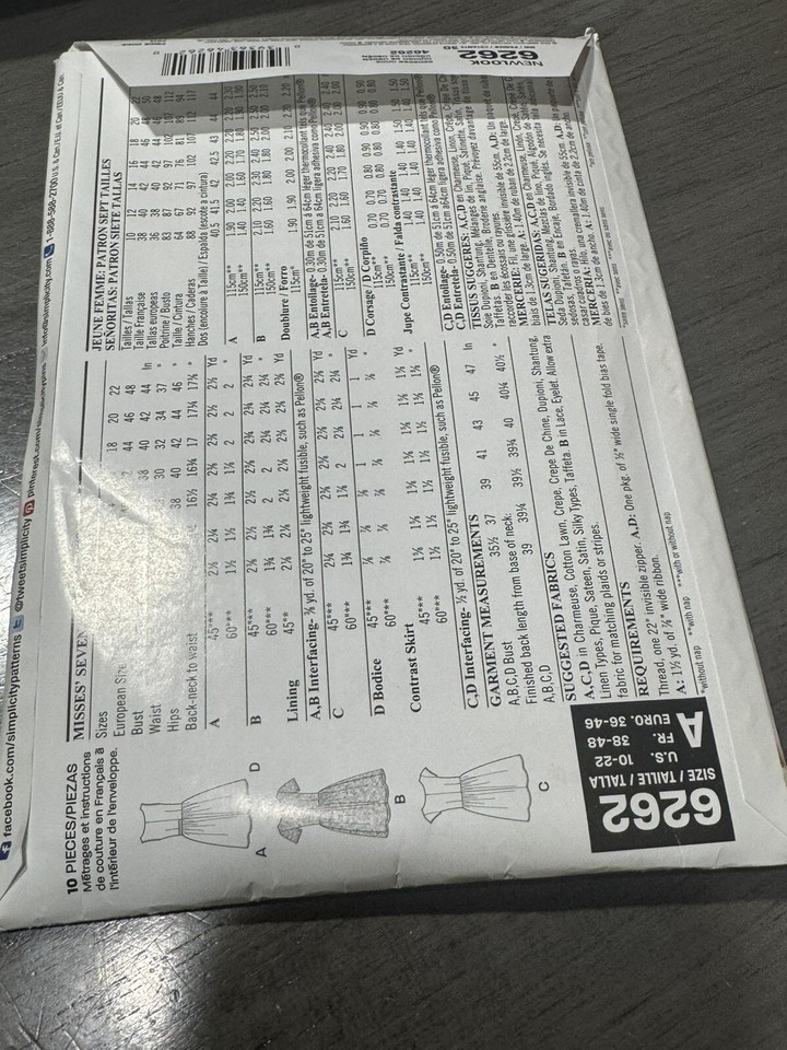 Simplicity New Look pattern 6262 Misses' Dresses size 10-22 uncut | eBay