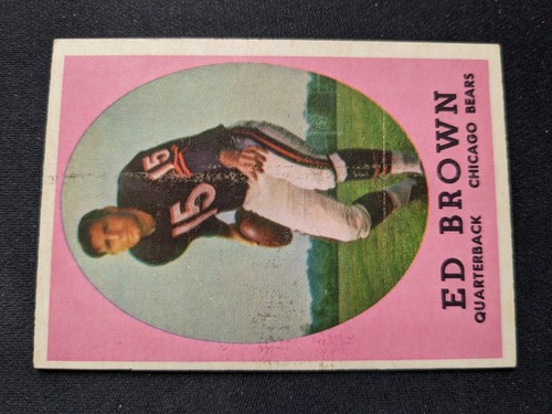 1958 Topps Football Card # 123 Ed Brown - Chicago Bears (EX) | eBay