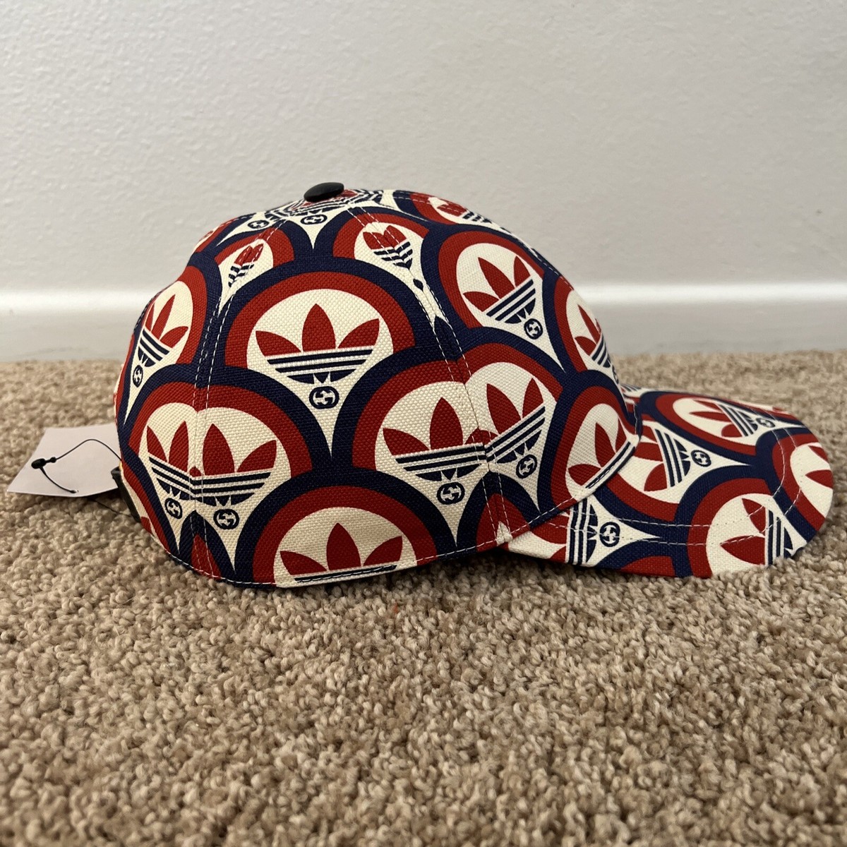 New Gucci x Adidas Trefoil Print Baseball Cap - Size L | eBay New Gucci x Adidas Trefoil Print Baseball Cap - Size L | eBay