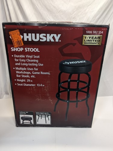 Husky 29 in Shop Stool Durable Vinyl Seat Cushion - OPEN BOX ...