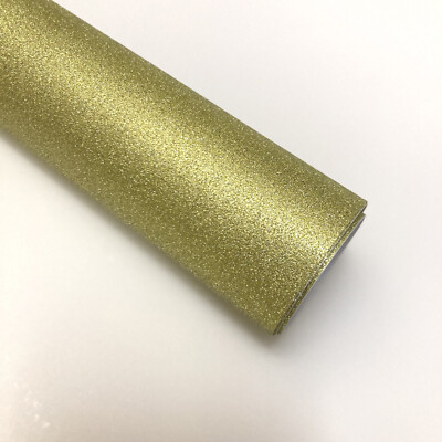 48"x12" Gold Glitter Permanent Self Adhesive Vinyl Contact Paper Peel ...