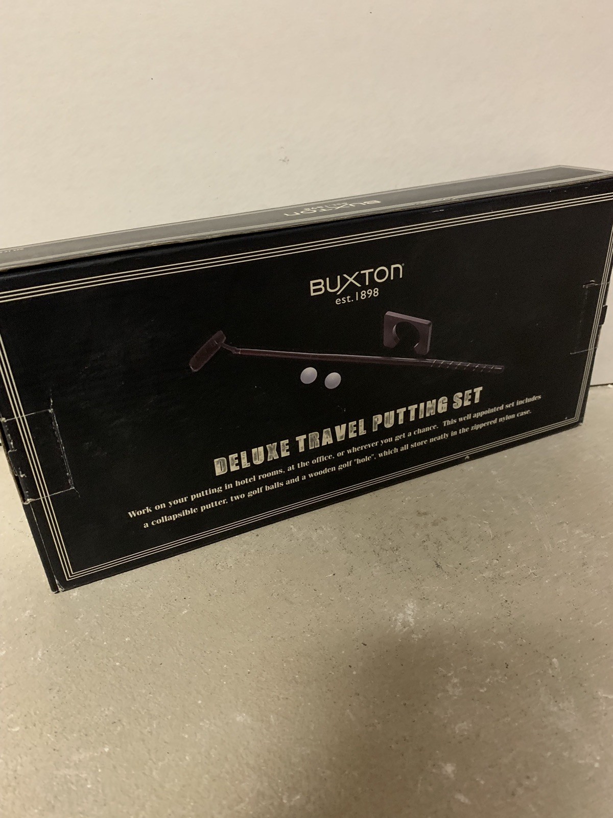 Buxton Deluxe Travel Putting Set w/ Collapsible Putter Golf Balls and ...